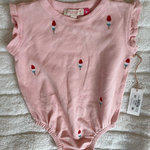 Pink Chicken | One Pieces | Pink Chicken Kids One Piece Pink Patriotic ...